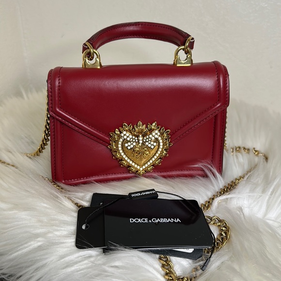 D&G | Bags | Dolce Gabbana Red Devotion Mini Top Handle Bag | Poshmark